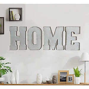 ABELOTS Large Wood Letter Distressed White Wash Alphabet Wall Décor Monogram Letter Alphabet Letters Free Standing Letters Wall Letters (C)