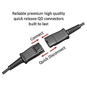 Call Center Headset QD Cable Y Splitter Adapter Trainer Cable for Training Center Compatible with Plantronics QD headsets Splitter Cable Connector