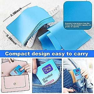 Oil Control Film Replacment for Clean & Clear Oil-Absorbing Sheets,5pack(total 300sheets)Oil Blotting Sheets for Face,9% Larger,Makeup Friendly High-performance Handy Face Blotting Paper for Oily Skin