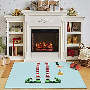 Mohawk Home Elf Stockings Light Blue Area rug, 1'6x2'6