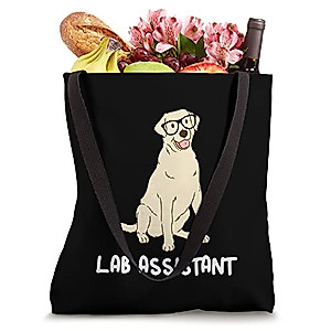 Lab Assistant Nerdy Yellow Labrador Retriever Tote Bag