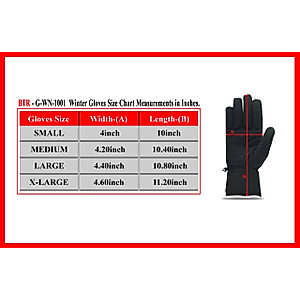 Cycling Gloves 100% Waterproof Touch Screen Unisex Gloves | Fleece Gloves for Men Women | Full Finger Gloves | Touch Screen Gloves with Hipora Ideal for Cycling Running Driving Hiking (Black-XS)