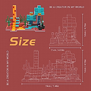 Fun Warped Forest Building Toy, Gaming Adventure Playset, Great Gift for Kids and Players Aged 6+, Famous Game Model, Children's Day Gift(257 Pieces)