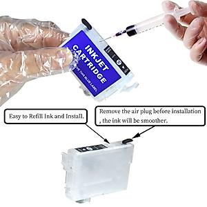 212XL No Chip Replacement Refillable Ink Cartridges Sublimation Ink Cartridges Without Chip & Ink for WF-2850 XP-4100 XP-2100 Empty Ink Cartridges for XP434 XP430 XP440 XP446 WF-2810 WF-2830 Printer