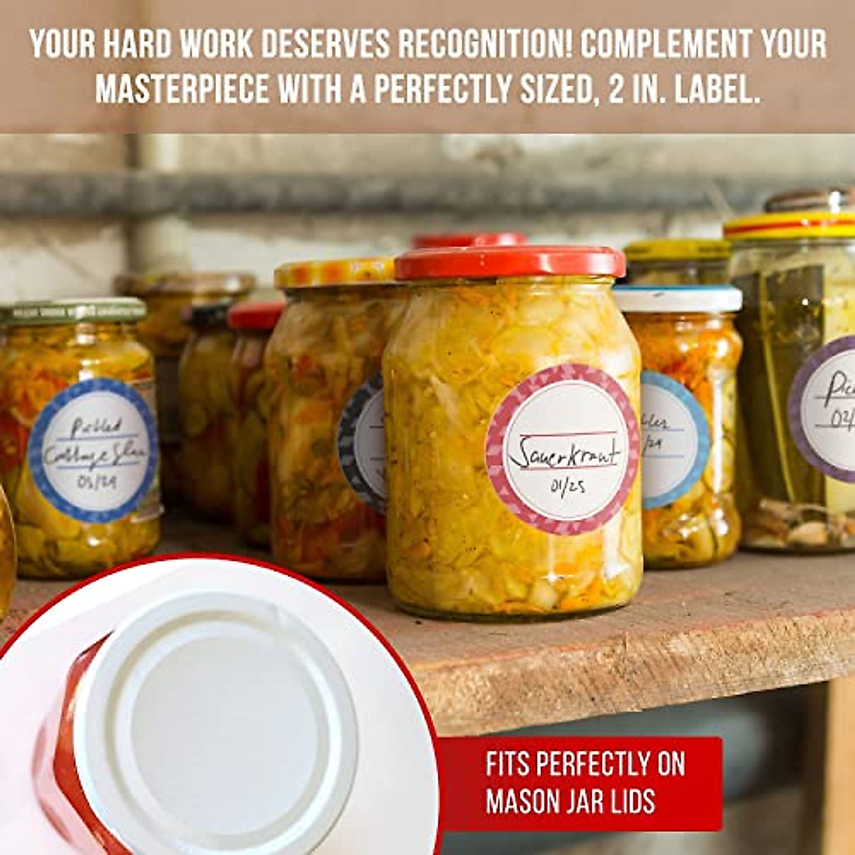 Dissolvable Canning Labels for Jars – 200 Dissolvable Mason Jar Labels - Dissolvable Food Labels for Containers - Jam Homemade Canning Jar Labels Stickers - Removable Mason Jar Labels 2" Black