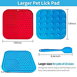 Large Lick Mat for Dogs and Cats, Food Grade Silicone Dog Lick Mat with Suction Cups for Pet Anxiety Relief Slow Feeder for Dog Boredom Reducer Dog Treat Mat Perfect for Bathing Grooming etc