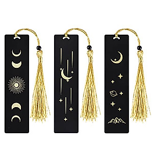 3 Pack Space Moon Bookmarks for Women Metal Bookmark with Boxes for Book Lovers Gifts Book Marks Valentines Day Gifts for Teachers Women Teens Graduation Gifts Retirement Gifts Birthday Gifts