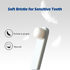 JGocot 3Pack Small Dog Toothbrushes,Cat Toothbrush,Soft Micro Nano Bristle for Sensitive Gum&Teeth Toothbrush for Dog Teeth Cleaning&Dog Dental Care Pet Toothbrush Kit for Puppy&Kitten