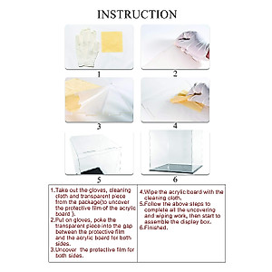 Clear Acrylic Display Case-Assemble Countertop Box for Display-Clear Display Box,Dustproof Protection Showcase for Toy Collectibles (12*12*12inch)