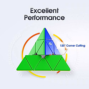 GAN Pyraminx 36 Magnets, Speed Magnetic Pyramid Puzzle Stickerless Triangle Cube (Standard)