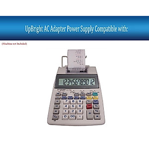 UpBright 6V AC/DC Adapter Compatible with Sharp EL-1750V EL-1750P EL-1750PII EL1611P EL 1601H 1801A 1801L EL-1625H EL-2626H Printing Calculator EA-28A EA-65A EA-63A EA-12E EA-51A EA-30A A1402CC Power