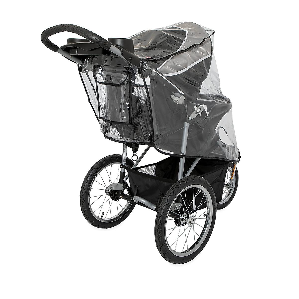 Nuby Rain Weather Shield for Jogging Stroller, Clear Stroller Cover with Storage Pocket, Only Fits Most Jogging Strollers