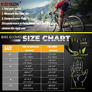 MOREOK-Cycling Gloves Bike Gloves for Men/Women-[5MM Gel Pad] Biking Gloves DEEP Yellow-M