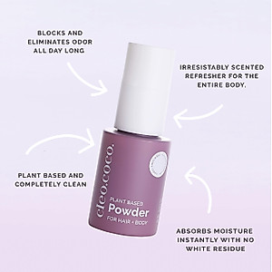 Cleo+Coco - Natural Dry Shampoo Powder - For Body & Hair - For Women - Absorbs Odor & Sweat - Essential Oils & Arrowroot Powder - Free of Talc & Parabens - PCR - Made in USA - Lavender Vanilla - 4oz