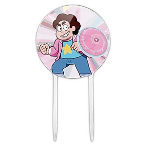 Acrylic Steven Universe Steven Shield Cake Topper Party Decoration for Wedding Anniversary Birthday Graduation