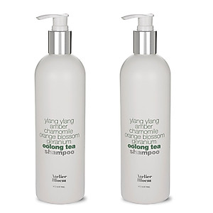Kimtpon Style Atelier Bloem Oolong Tea Hydrating Shampoo - Bath & Body - Ylang Ylang, Amber, Chamomile, Orange Blossom & Geranium- 16 oz. (Set of 2)