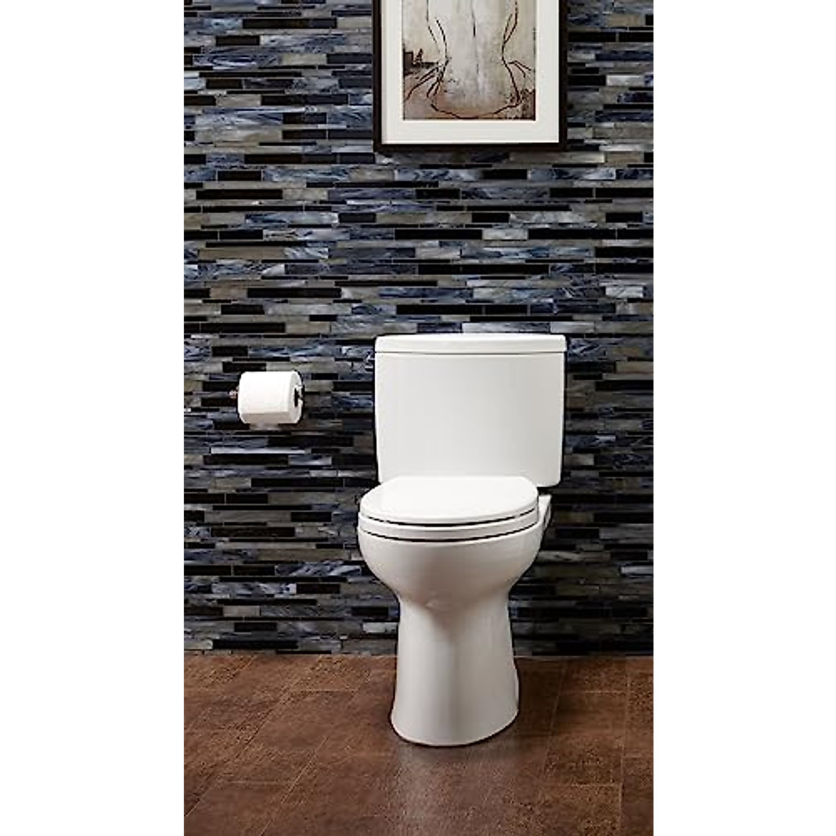 TOTO CST454CEFRG#01 Drake II Two-Piece Elongated 1.28 GPF Universal Height Toilet with CEFIONTECTand Right-Hand Trip Lever, Cotton White