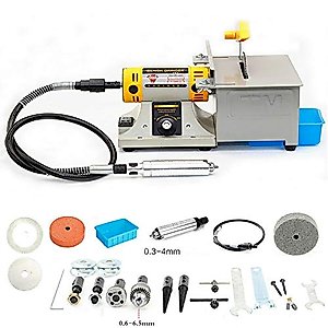 Hengwei Jewelry Rock Polishing Buffer Bench Lathe & Polisher Machine Tool Kits Multifunction Grinder TM-2,110V