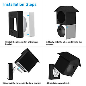 HOLACA Weatherproof Silicone Skin for Cam Outdoor ONLY Anti-Scratch Protective Cover - Extra Protect Camera-(NOT Compatible with Cam/V2/Pan) (1 Pack, Black)