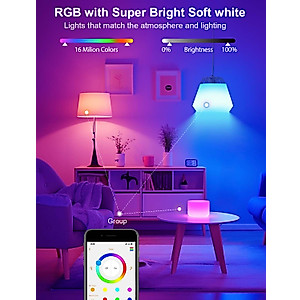 ILC Alexa Light Bulbs (130 Watt Equivalent) Smart Light Bulbs Work with Alexa Required Echo Device, 1300 Lumens, Color Changing Warm White 2700K, 13W Bright LED Bulbs (4 Pack)