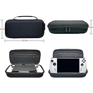 WOENJO ASUS Rog Ally Carry Case Hard Carrying Case for ASUS Rog Ally 2023 Handheld Rog Ally Travel Bag with Large Space for Charger Storage, Cable, SD Card, and Accessories ( Black )