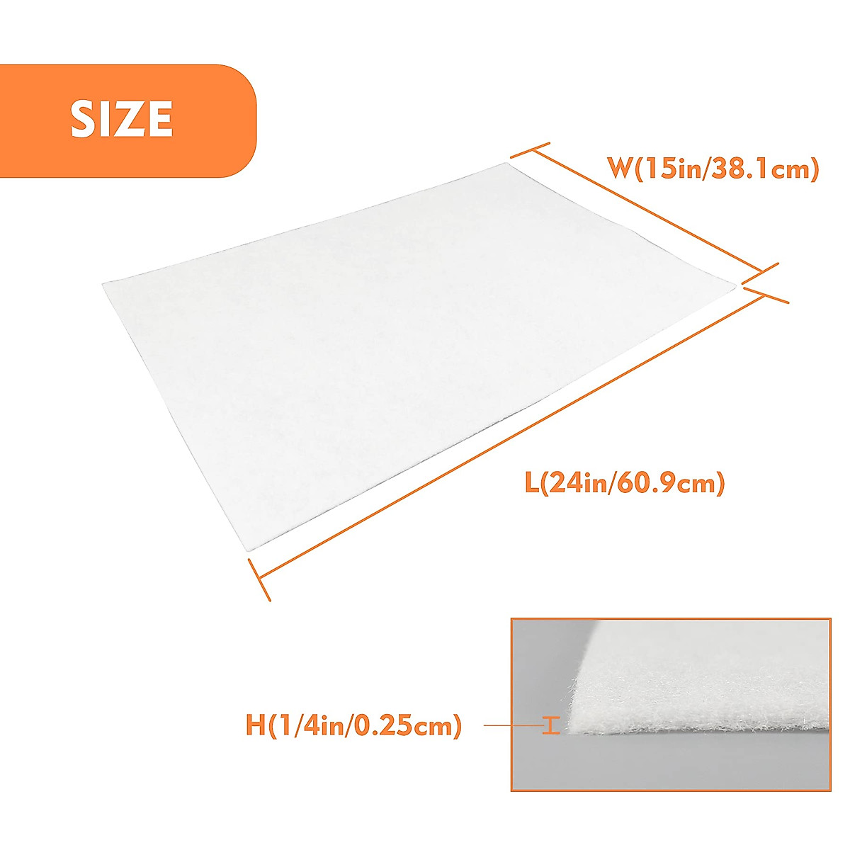 GCGOODS Window Air Conditioner Filter Replacement, 24" W x 15" H x 1/4" T, Universal Fit Air Conditioning Window Units