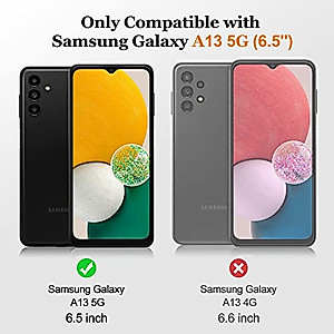 JAME for Samsung Galaxy A13 5G Case, Galaxy A13 5G Case with Screen Protector[2 Pcs], Slim Fit Shockproof Protective Case with Ring Kickstand [Magnetic Car Mount Feature] for Samsung A13 5G- Green