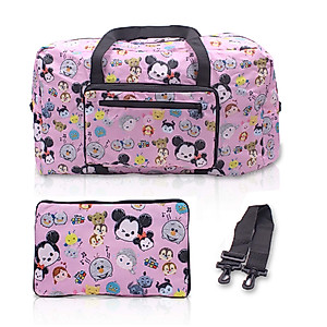 Mickey Minnie Foldable Easy-to-carry Travel Bag for airplanes with adjustable strap - Random Color