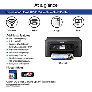 Epson EcoTank ET-4800 Wireless All-in-One Supertank Color Inkjet Printer, White - Print Copy Scan Fax - 10.0 ppm, 5760 x 1440 dpi, 8.5" x 14", 30-Sheet ADF, Ethernet