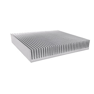 Aluminum Heatsink 3.54x3.54x0.59 inch / 90x90x15 mm Large Heat Sink Radiator Circuit Board Cooling Cooler Fin for Chip VGA RAM LED Electronic Power Amplifier Electronic Heat Dissipation - Sliver