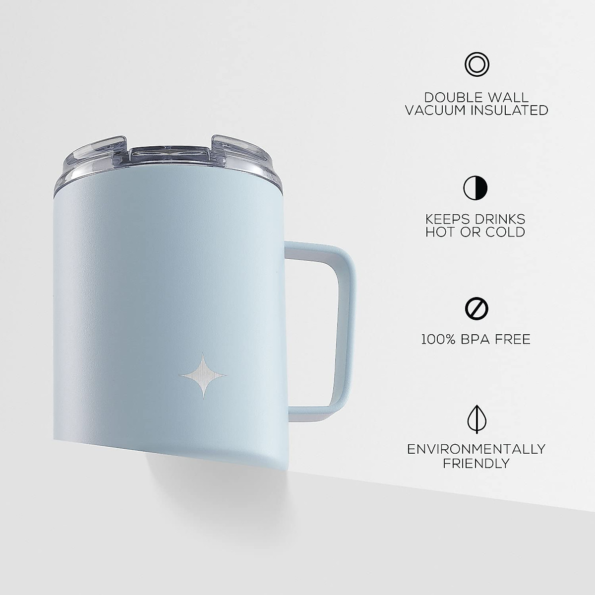 JoyJolt Triple Insulated Tumbler with Handle. 12 oz Tumbler Cup with Lid. Vacuum Sealed, Copper Lined, Double Wall Stainless Steel Tumblers. Travel Mug with Lid, Coffee Tumbler, Smoothie Cup, Tea Mug