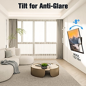 Mounting Dream TV Mount for Most 37-70 Inch TV, Universal Tilt TV Wall Mount Fit 16", 18", 24" Stud with Loading Capacity 132lbs, Max Vesa 600 x 400mm, Low Profile Flat Wall Mount Bracket