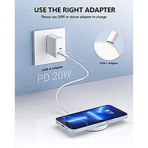 Magnetic Wireless Charger,Qi-Certified Wireless Charging Pad Mag-Safe Charger Compatible with iPhone 14/14 plus/14 pro/14 pro max, 13/13 Pro/13 Pro Max/13 Mini, Mag Charging White