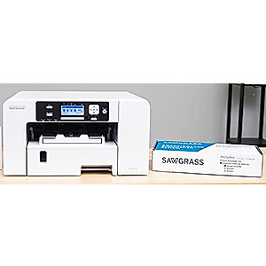 Sawgrass SG500 Sublimation Printer - Bundle - with Inks, 220 Sheets SUBLIMAX Paper, 10 Pieces Sublimation Blanks, Design Software & 3 Rolls Tape