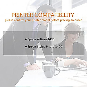 Run Star 2 Pack 79 T079 Cyan Remanufactured Ink Cartridge Replacement for Epson 79 T079 use for Epson Artisan 1430 Stylus Photo 1400 Printer (2 Cyan)