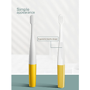 Blenpapa Battery Powered Electric Toothbrush for Kids, Sonic Toothbrush, IPX7 Waterproof, Yellow