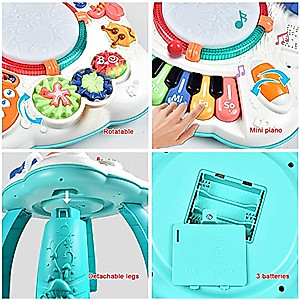 Dahuniu Baby Toys 6 to 12 Months, Activity Table for 1 2 3 Years Old (Size: 11.8 x 11.8 x 12.2 inches)