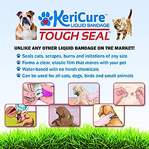 KeriCure As Seen on HSN - Tough Seal Liquid Bandage, 2 Pack, Spray on Wound Care for Dogs, Cats, Pets and Small Animal First Aid, Made in The USA