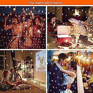 Star Projector, Syslux Star Night Light for Kids, Holiday Projector Outdoor with 4 Modes and Remote Control Waterproof Christmas Lights for Bedroom Party Wedding Landscape Halloween Xmas Decorations