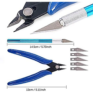 55Pcs Gundam Tools Kit Gunpla Tools Gundam Model Kit Tool Bandai Tool Kit Gundam Modeler Basic Tools Set for Gundam Model Building Modeling Making