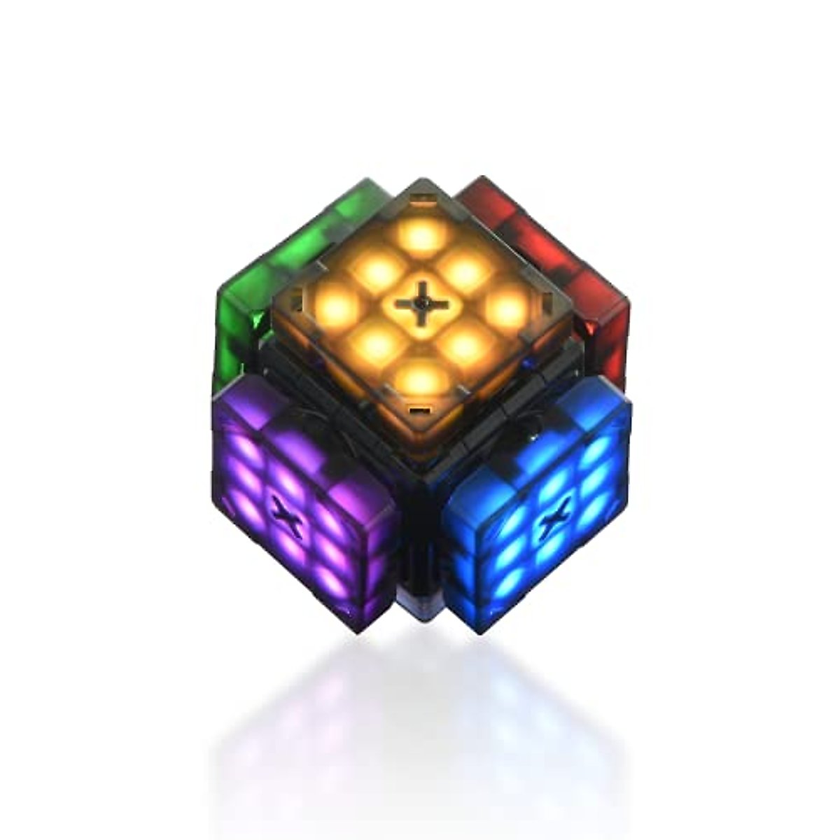eX-Mars AI Robot Cube & Smart Cube, Self Scrambling STEM Cube with 10 Puzzle Types | Self Solving Speed Cube, Plays Music | Unique Stem Toys for Boys & Girls | Fidget Toys for Adults Anxiety