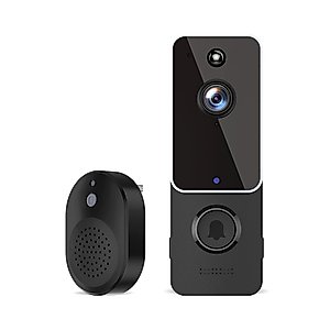 Aiwit Doorbell Camera Wireless, Indoor/Outdoor Surveillance Video Cam, Smart AI Human Detection, Live View, Included Chime Ringer, 2.4G WiFi, 2-Way Audio, Night Vision, Cloud Storage