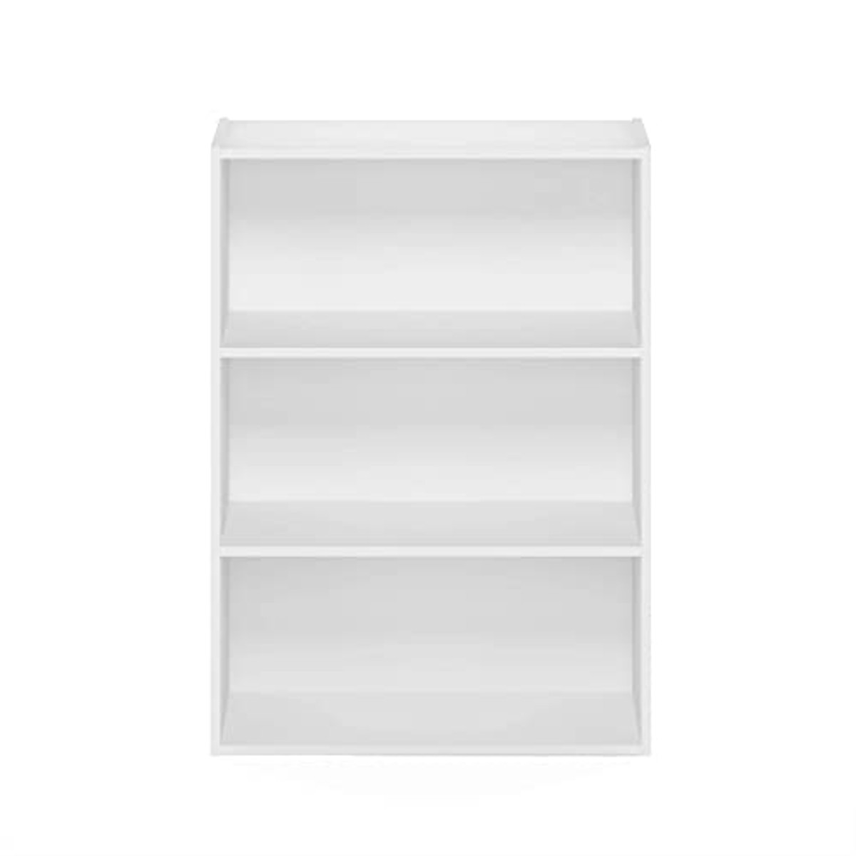 Furinno Pasir 3-Tier Open Shelf Bookcase, Plain White