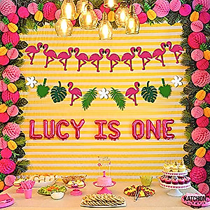 Felt Flamingo Garland for Flamingo Decorations - 2 String, No DIY | Flamingo Party Decorations | Tropical Party Decorations, Flamingo Banner | Flamingo Birthday Decorations | Flamingo Party Supplies