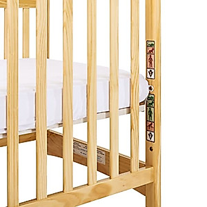 Child Craft Avery SafeAccess Portable Compact Wood Daycare Crib with Casters