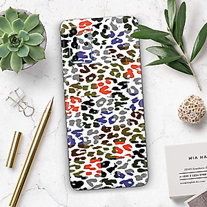 DesignSkinz Multicolored Leopard Vector Print Protective Vinyl Decal Wrap Skin Cover Compatible with The Samsung Galaxy S20 (Screen Trim & Back Glass Skin)