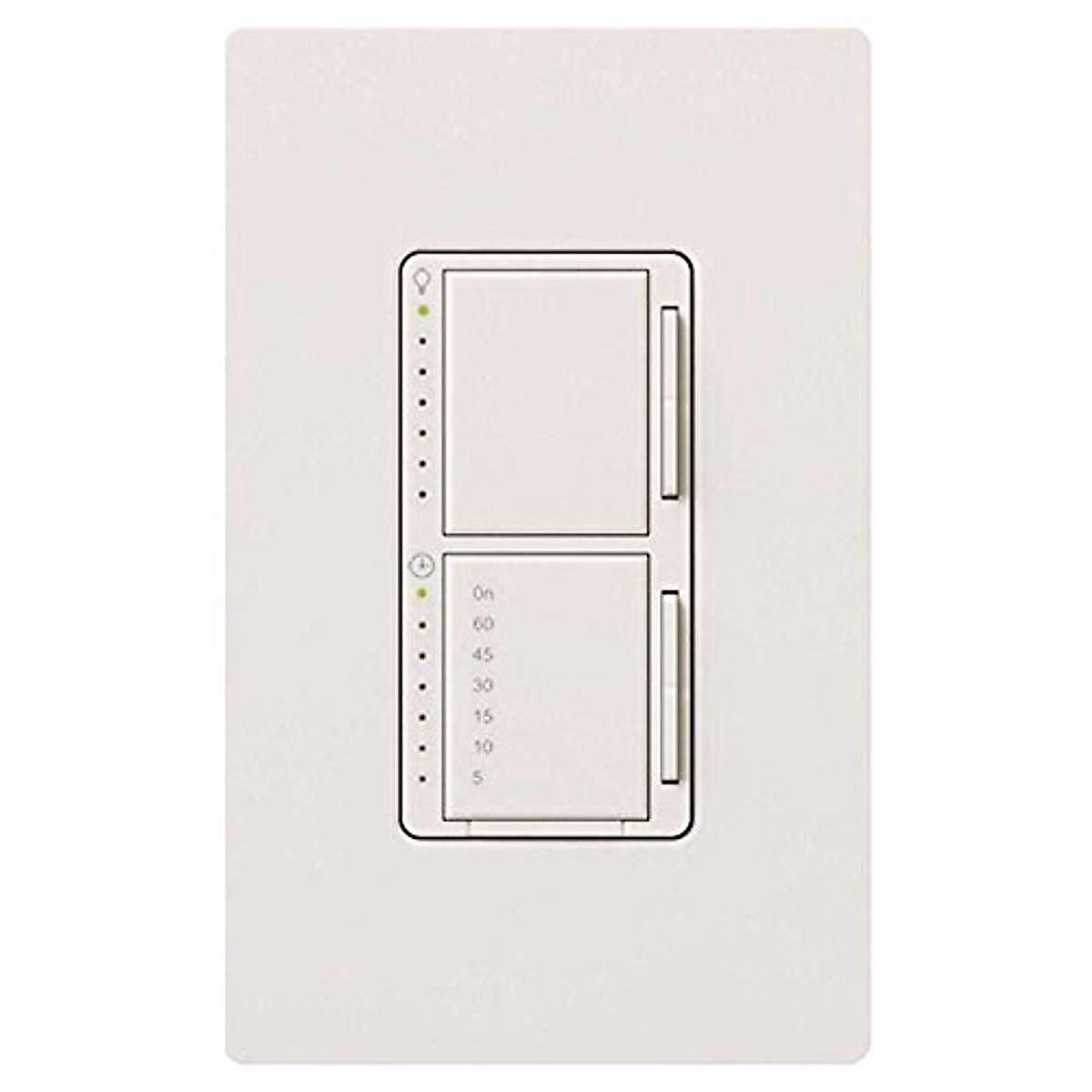 Lutron Maestro 300-Watt Single-Pole Digital Dimmer and Timer Switch with Wallplate, for Incandescent and Halogen Bulbs, MA-L3T251HW-WH, White