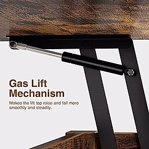 Rolanstar Coffee Table Lift Top, Multi-Function Convertible Coffee Table with Drawers and Hidden Compartment, Coffee Table Converts to Dining Table for Living Room, Home Office, Rustic Brown