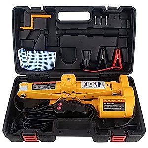 Simtamy Electric Car Jack 2 Ton 12V Electric Scissor Jack with Storage Box for Car SUV Tire Changes (Lifting rang: 4.72~14.72 inch)