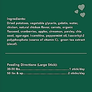 Get Naked Grain Free 1 Pouch 6.6 Oz Weight Management Dental Chew Sticks, Large